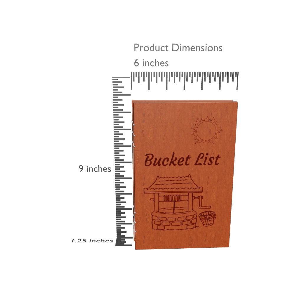 Personalized engraved journal, bucket list, Notebooks, Diary, Paduak ...