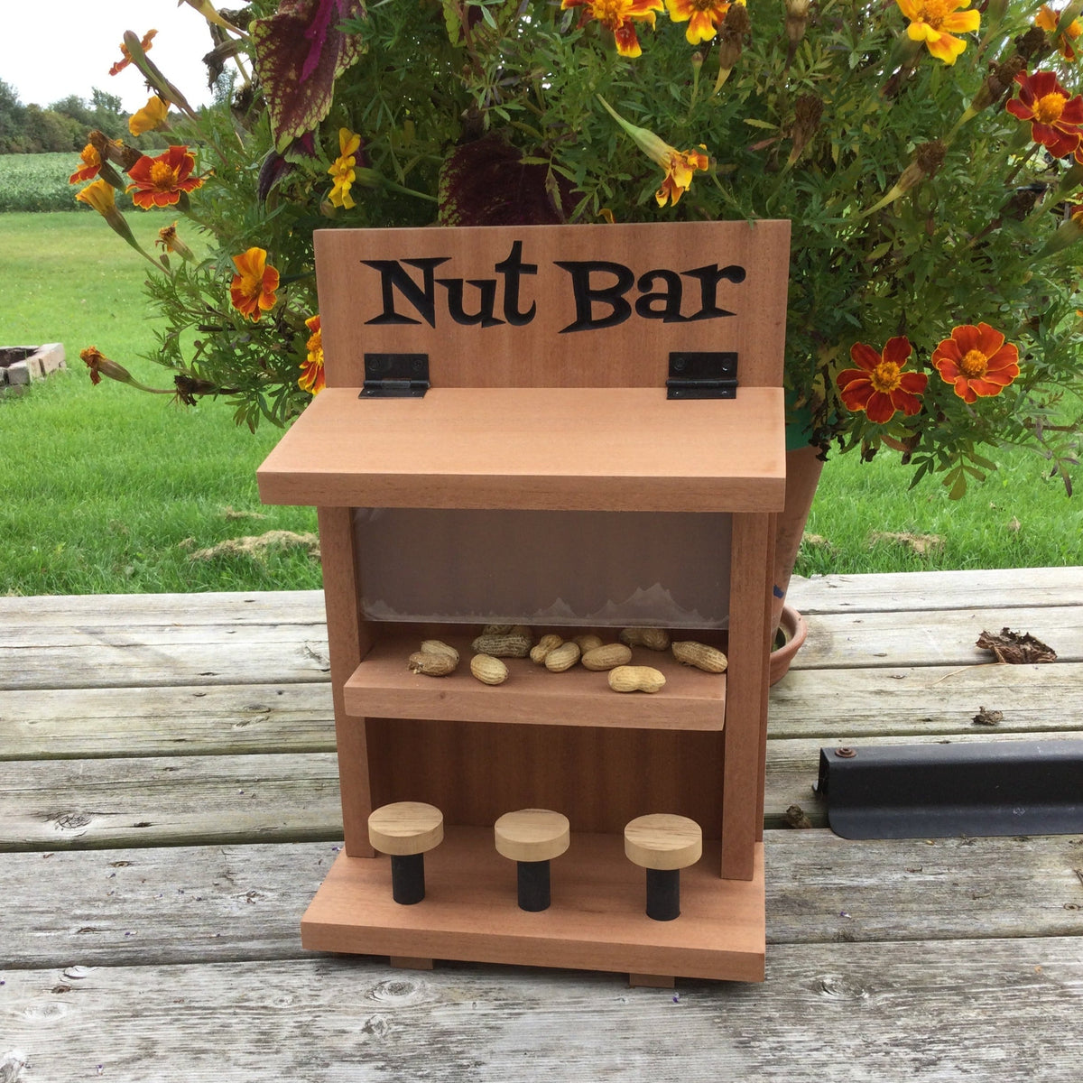 Personalized Squirrel Feeder, Chipmunk Feeder, Nut Bar, Peanut Feeder ...